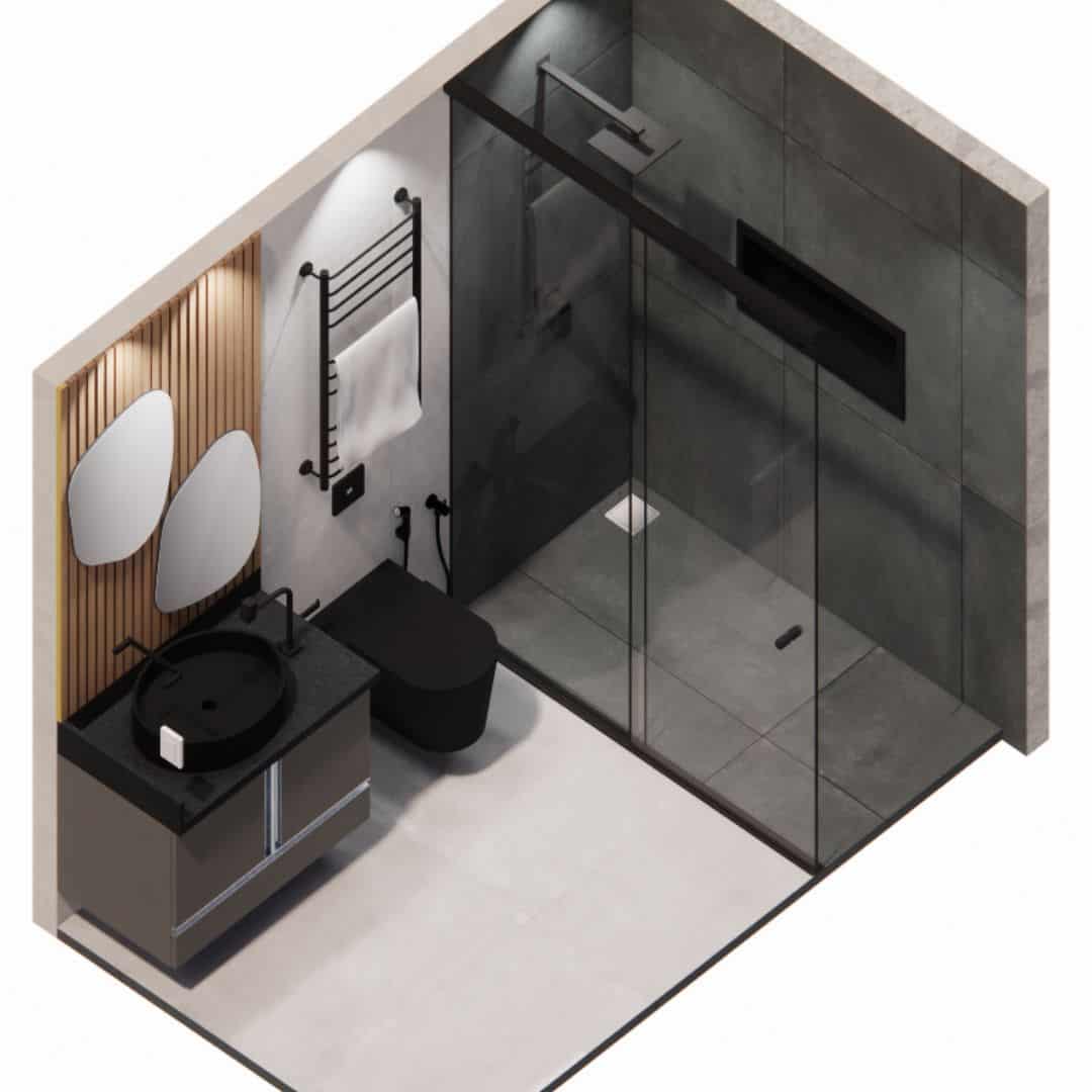 Ideias de um arquiteto para layout de banheiro pequeno