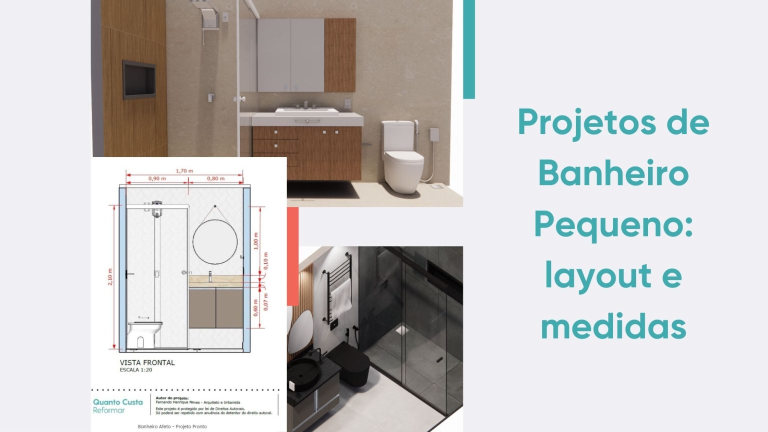 Projetos de Banheiro Pequeno: layout e medidas