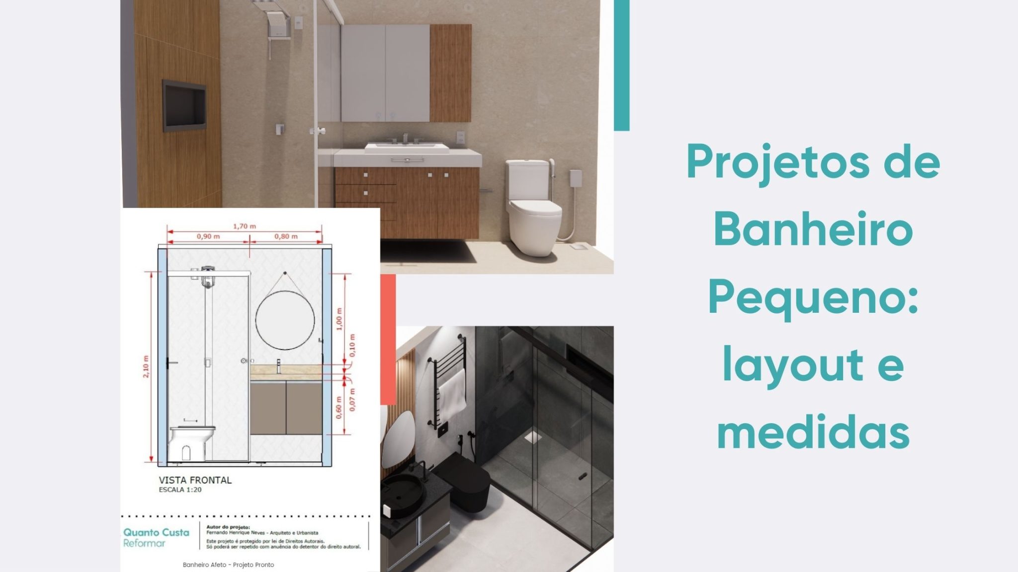 Projetos de Banheiro Pequeno: layout e medidas