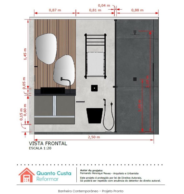 Projetos de Banheiro Pequeno: layout e medidas